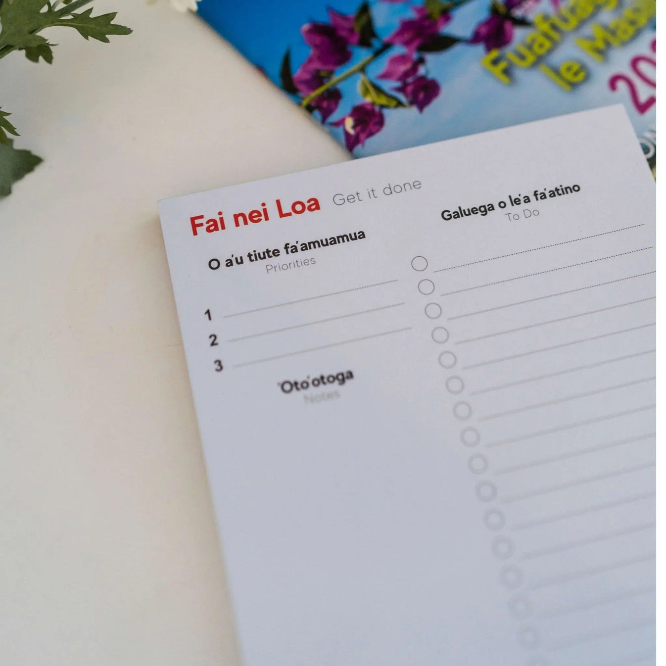 Fai nei Loa | Samoan To-Do List - Tuhi Stationery Ltd – PELE